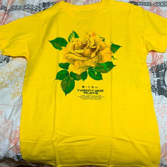Tops | Yellow Twenty One Pilots Shirt | Poshmark